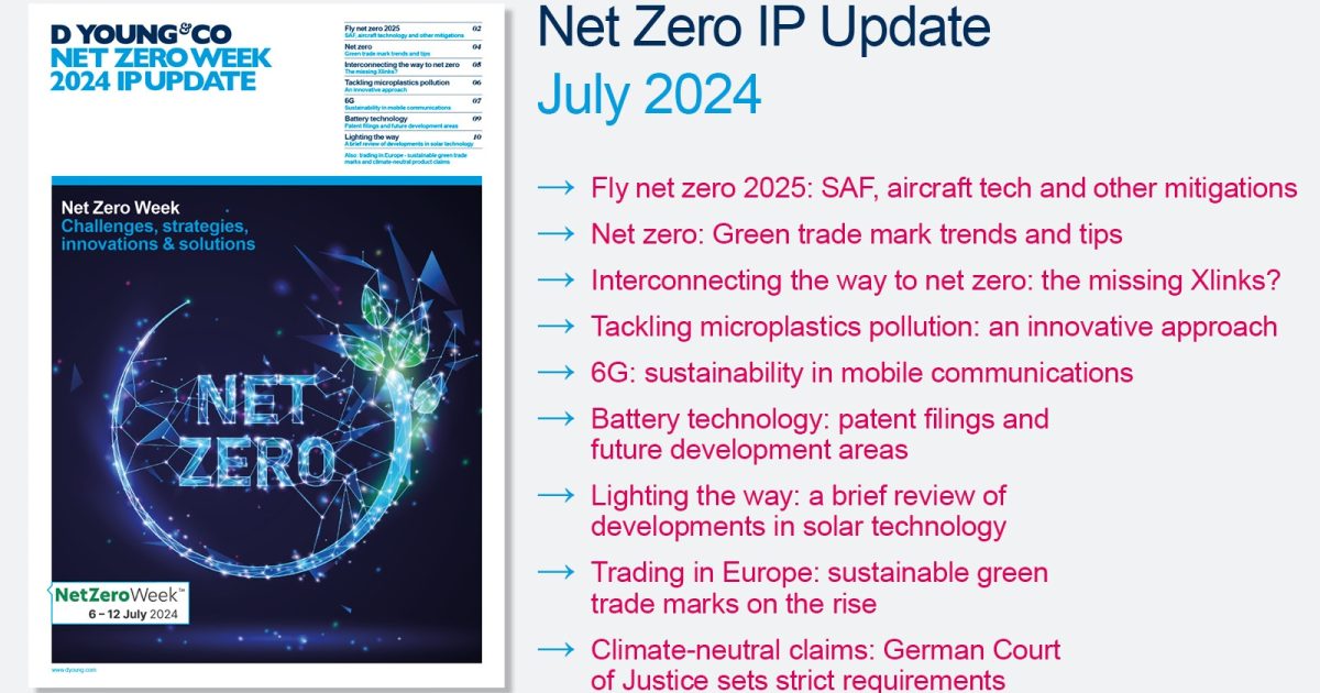 D Young & Co | Net Zero Week 2024 IP Update
